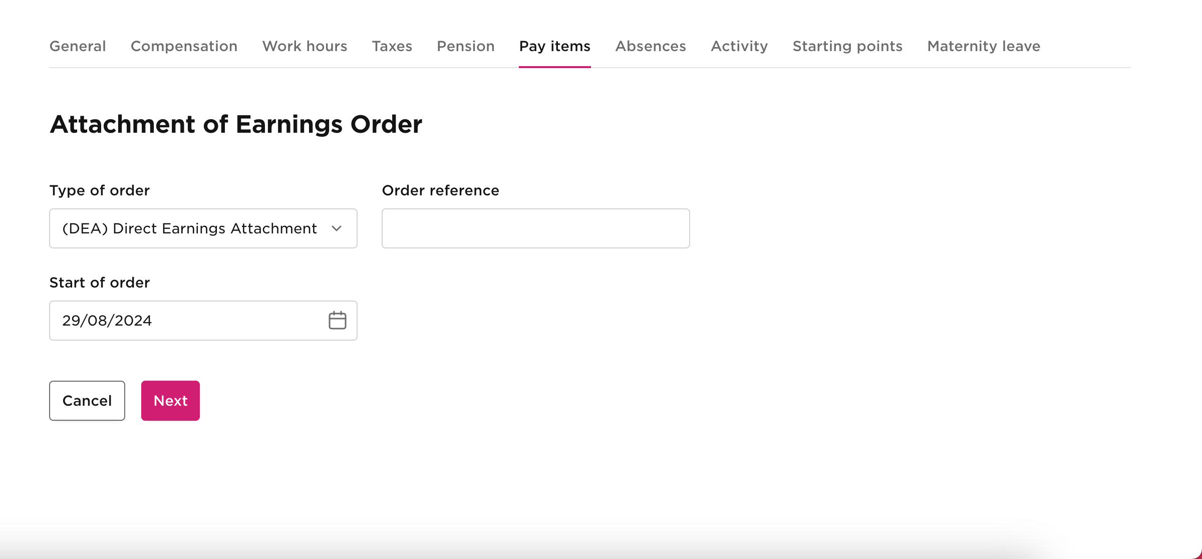 Apply a Direct Earnings Attachment to an employee – UK Payroll