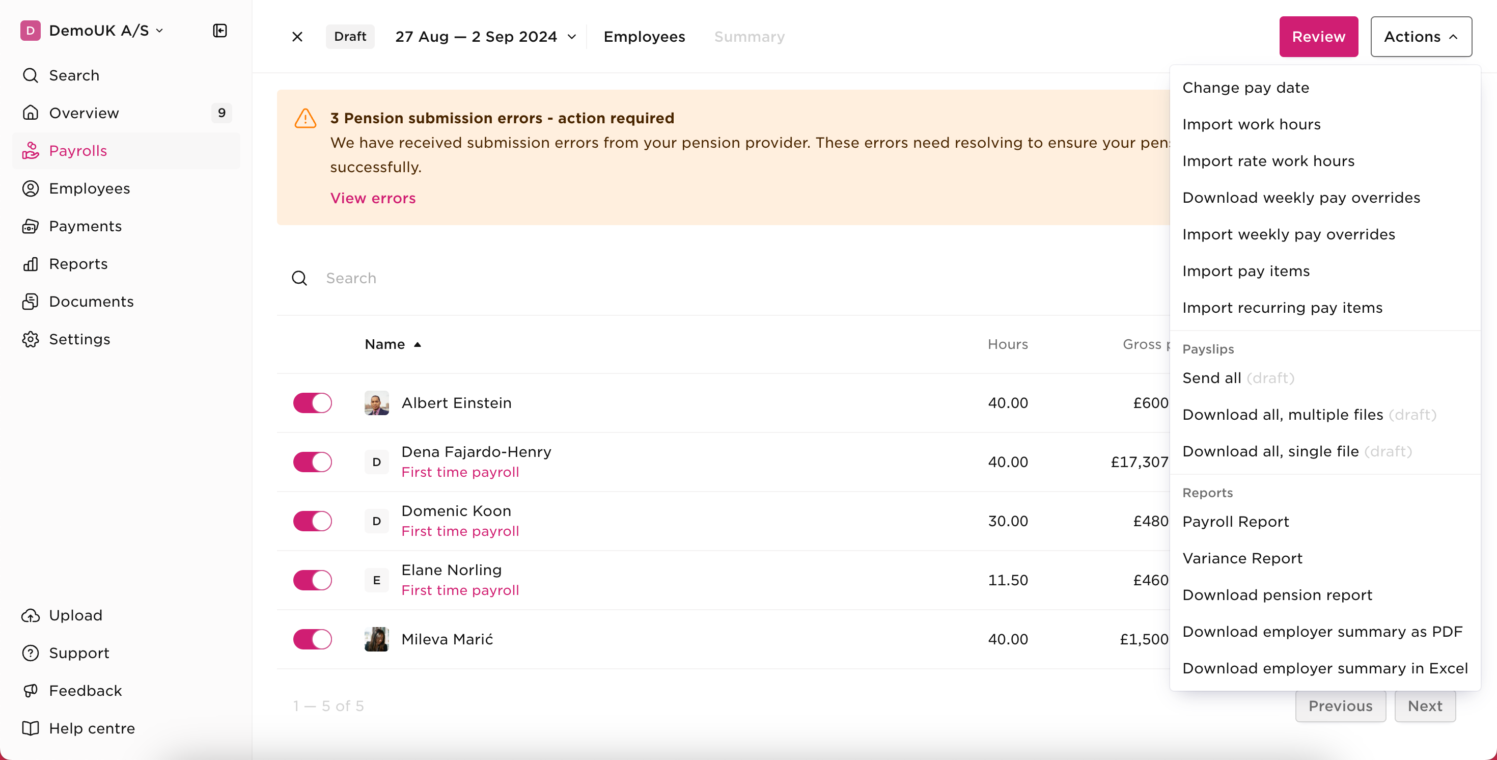 Access and download payroll documents – UK Payroll