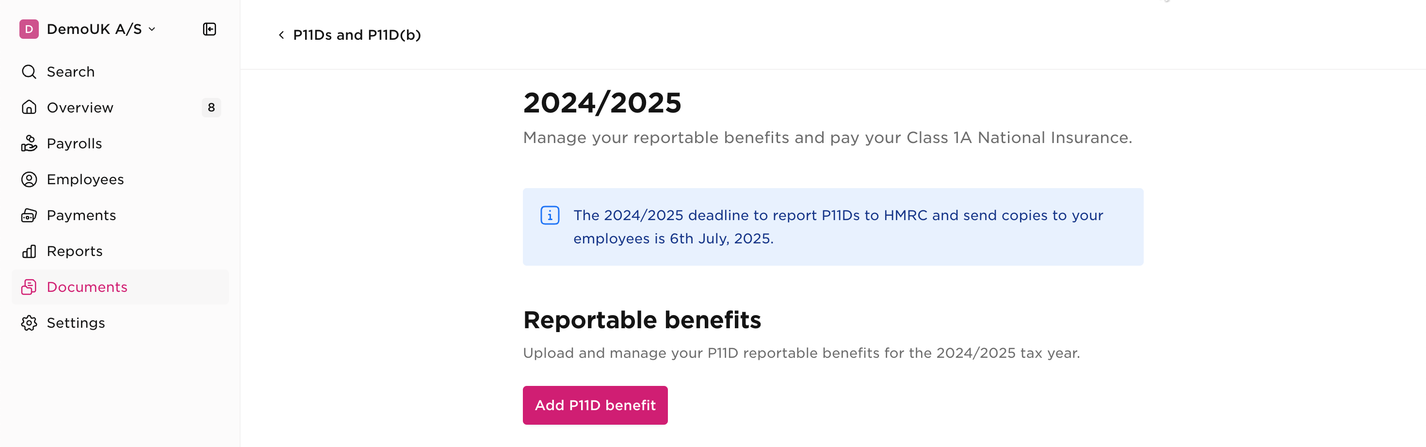 Submit your P11D/P11D(b) – UK Payroll