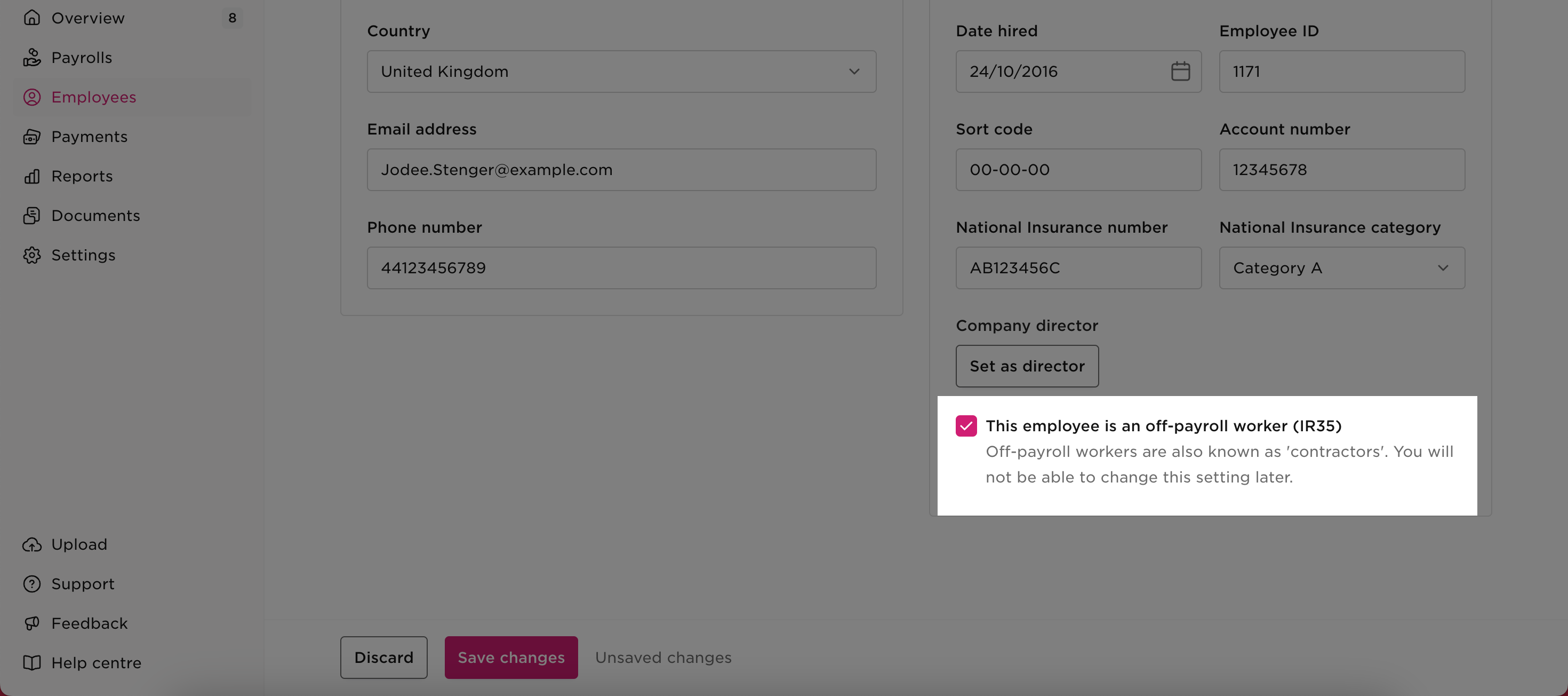 Process IR35 workers – UK Payroll