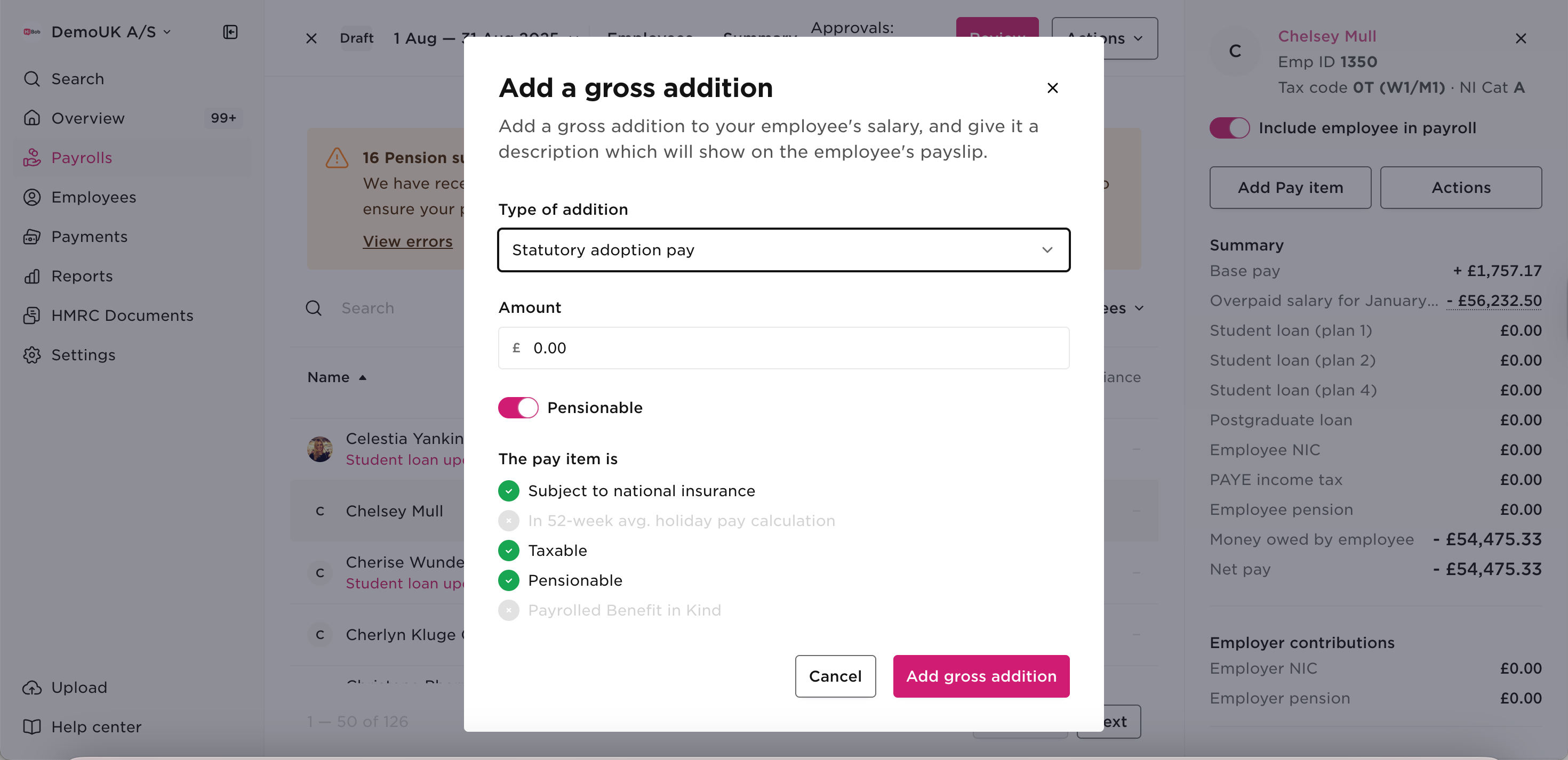 September 2025 Release Notes – UK Payroll